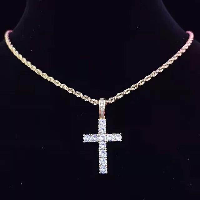 Diamante Luxe Cross Pendant Necklace – Mporium De Luxe